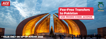 Überweisung sto Pakistan - ACE Money Transfer